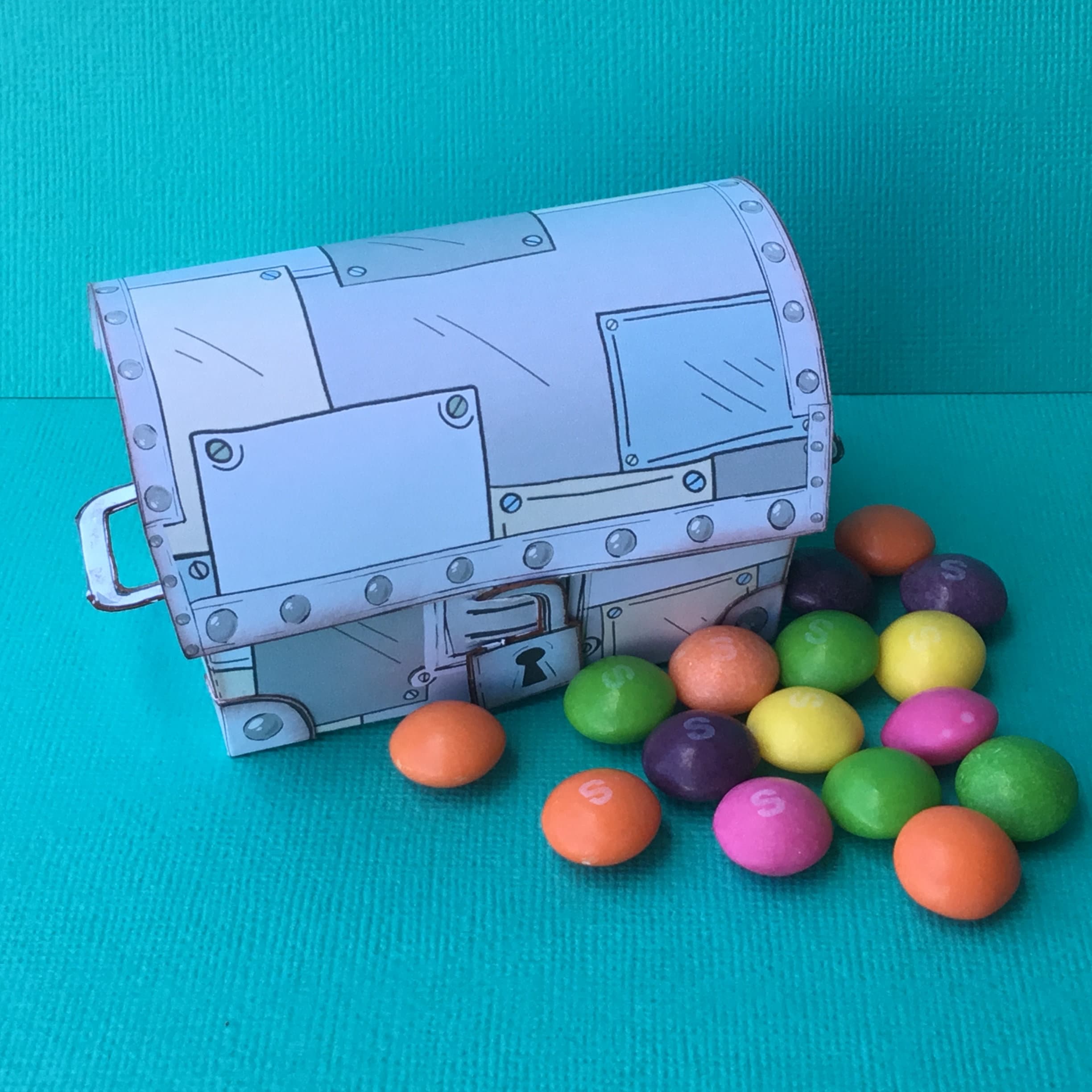 Treasure Chest - Party Box Template - Ready for Manual Cutting and ...