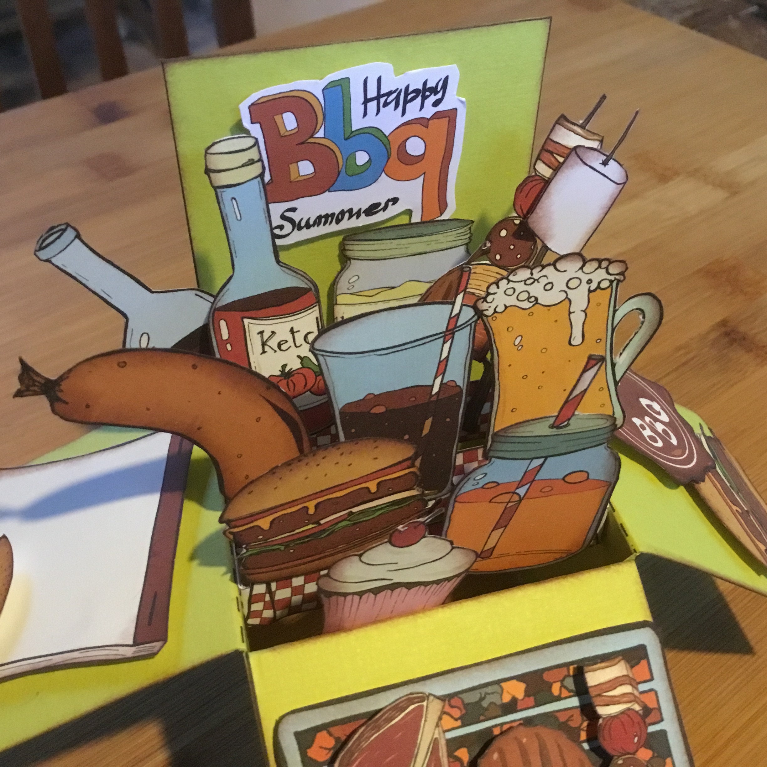 Bbq Card Barbecue Card Card Pop up Explosion Box - Etsy