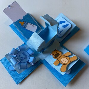 Baby Boy Explosion Box Template for Manual and Cutting Machine ...