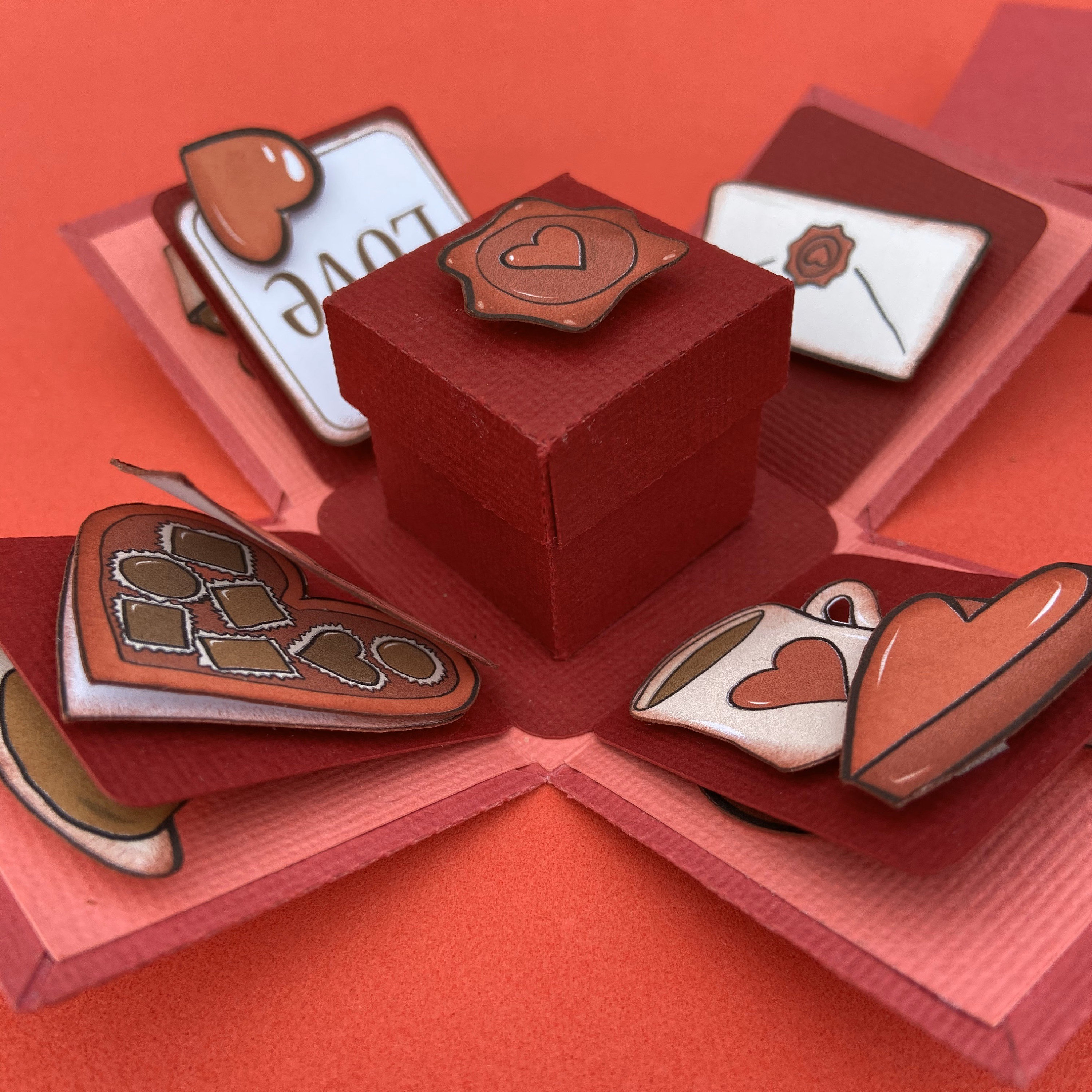 Valentine's Explosion Box - Template - Instant Download - Ready for ...