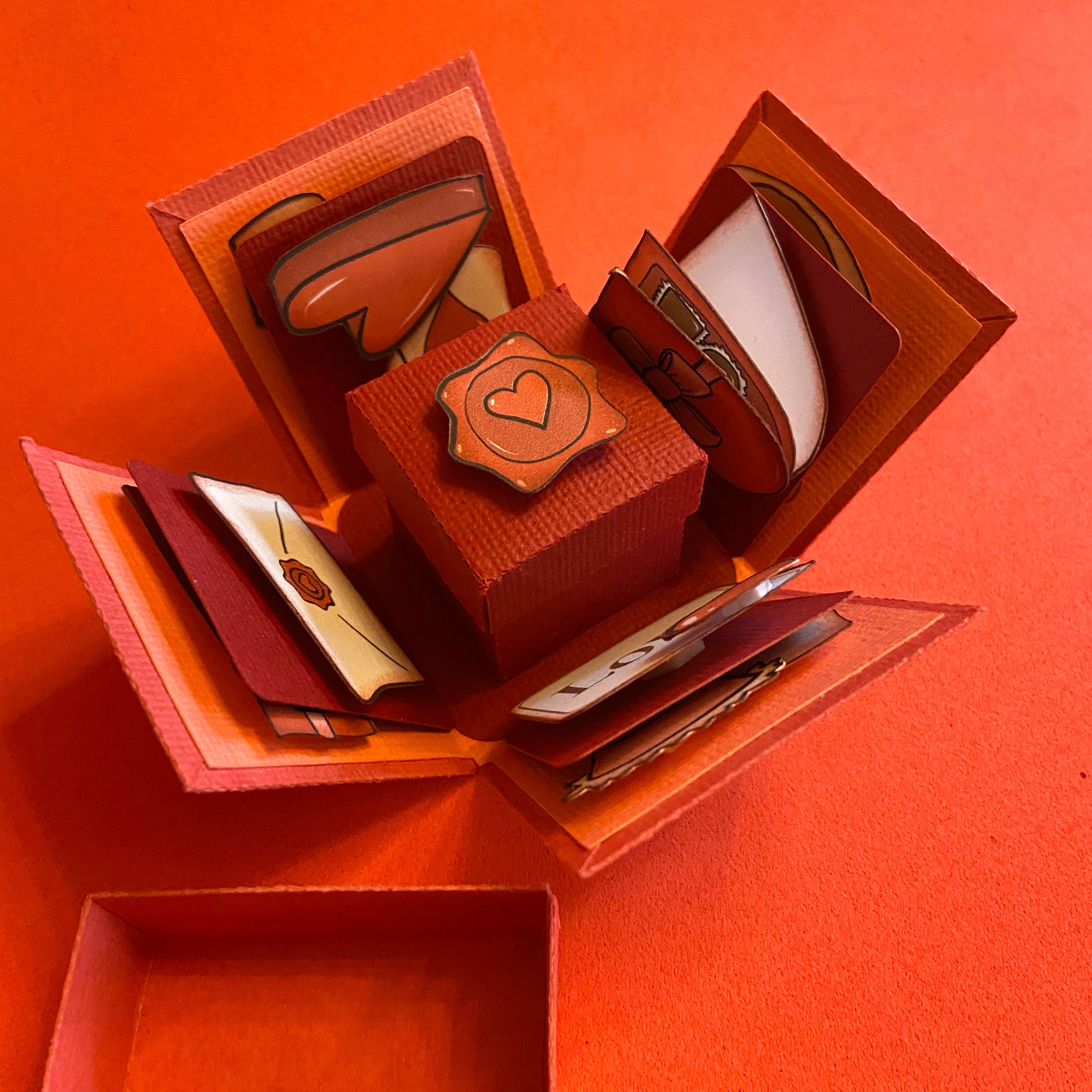 Valentine's Explosion Box - Template - Instant Download - Ready for ...