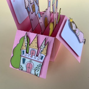 Princess Castle 3D Card Template Instant Download Print and Make - Etsy