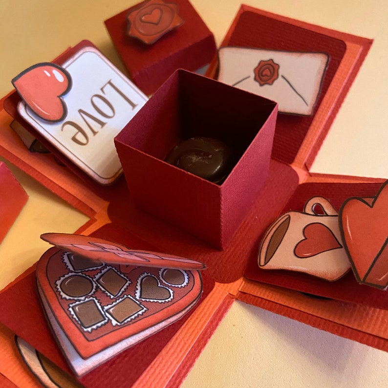 Valentine's Explosion Box - Template - Instant Download - Ready for ...