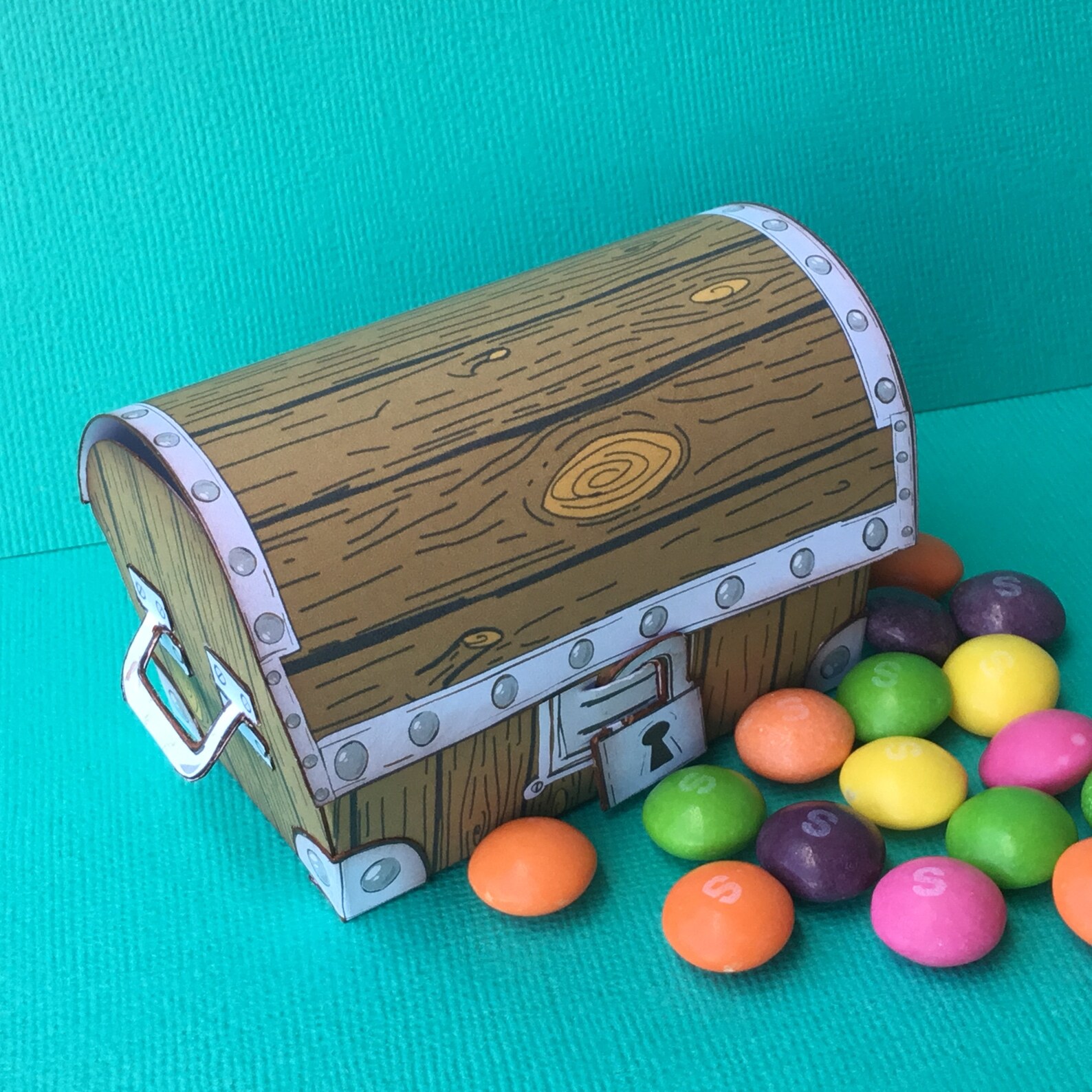 Treasure Chest - Party Box Template - Ready for Manual Cutting and ...