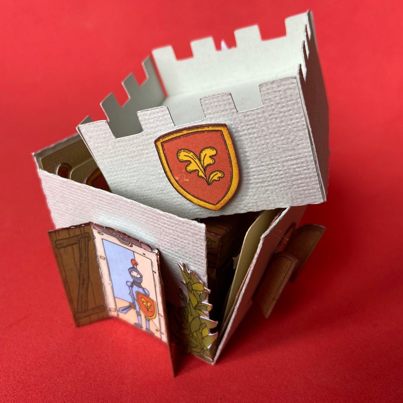 Treasure Castle Explosion Box Template Printable Ready for Manual and ...