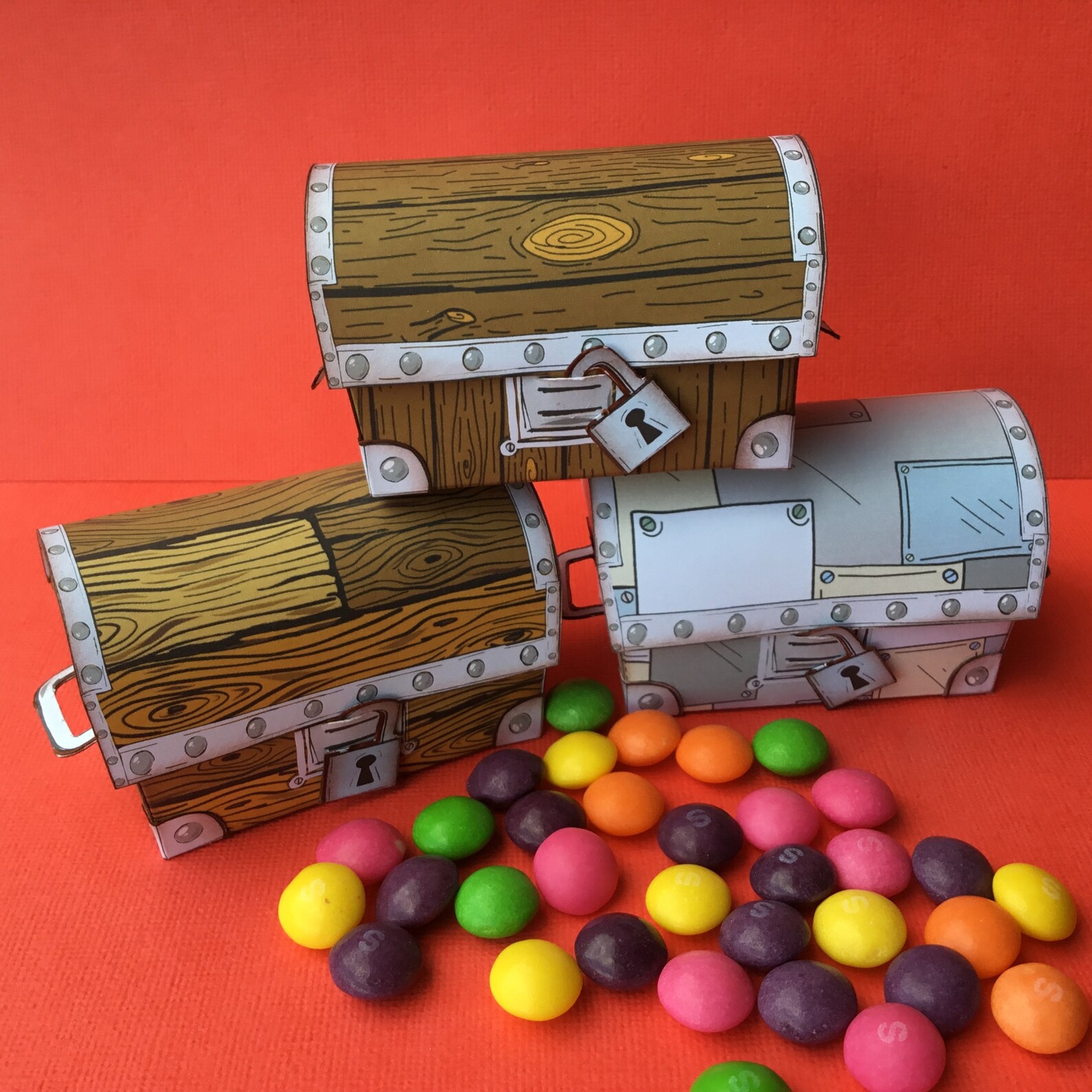 Treasure Chest - Party Box Template - Ready for Manual Cutting and ...