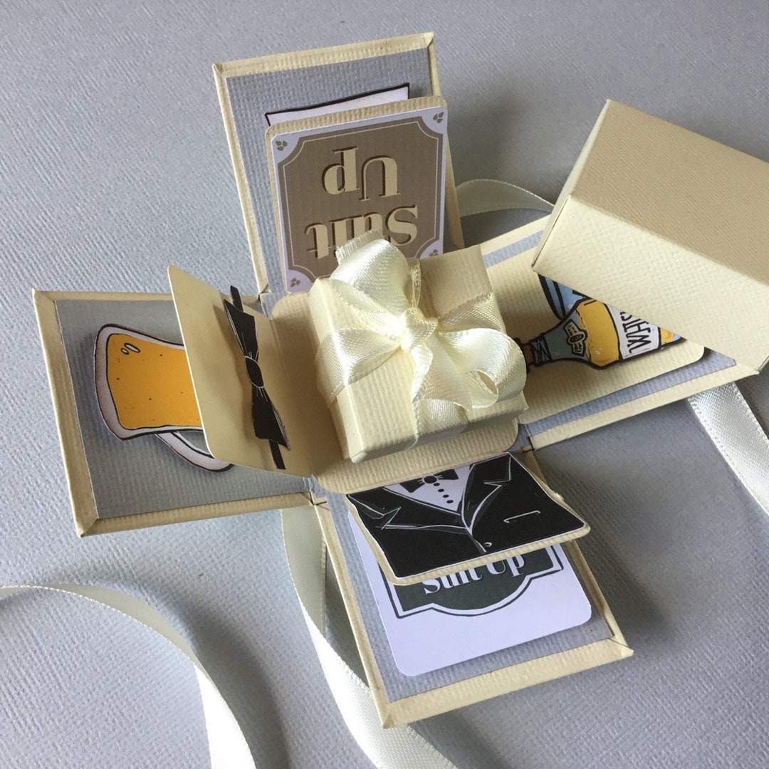 Groomsman Proposal Explosion Box Template Print & Make Ready for ...
