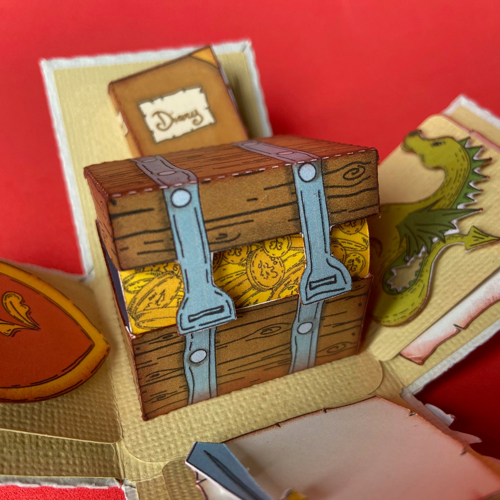 Treasure Castle Explosion Box Template Printable Ready - Etsy