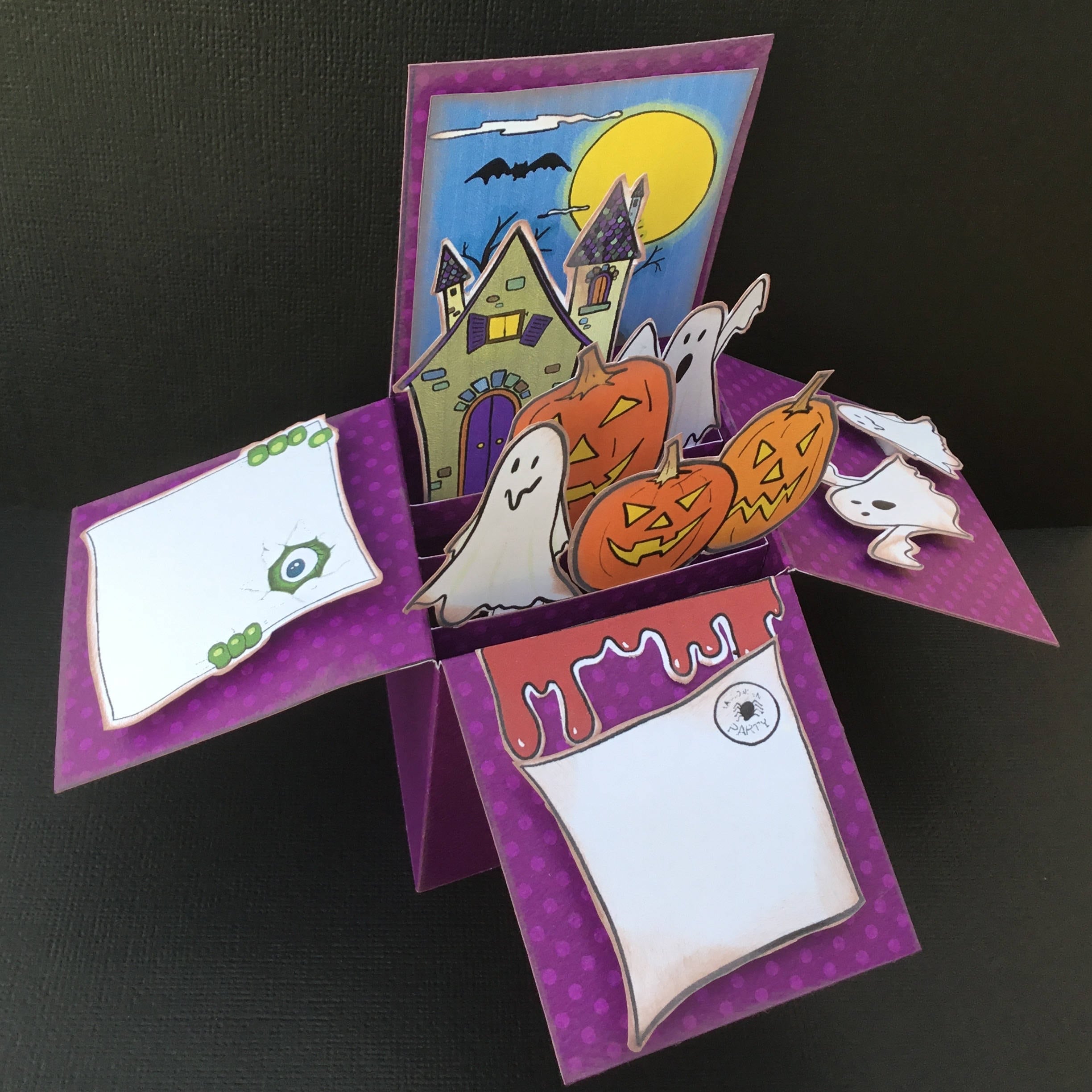 Halloween Card 3D Card Pop up Printable Card - Etsy