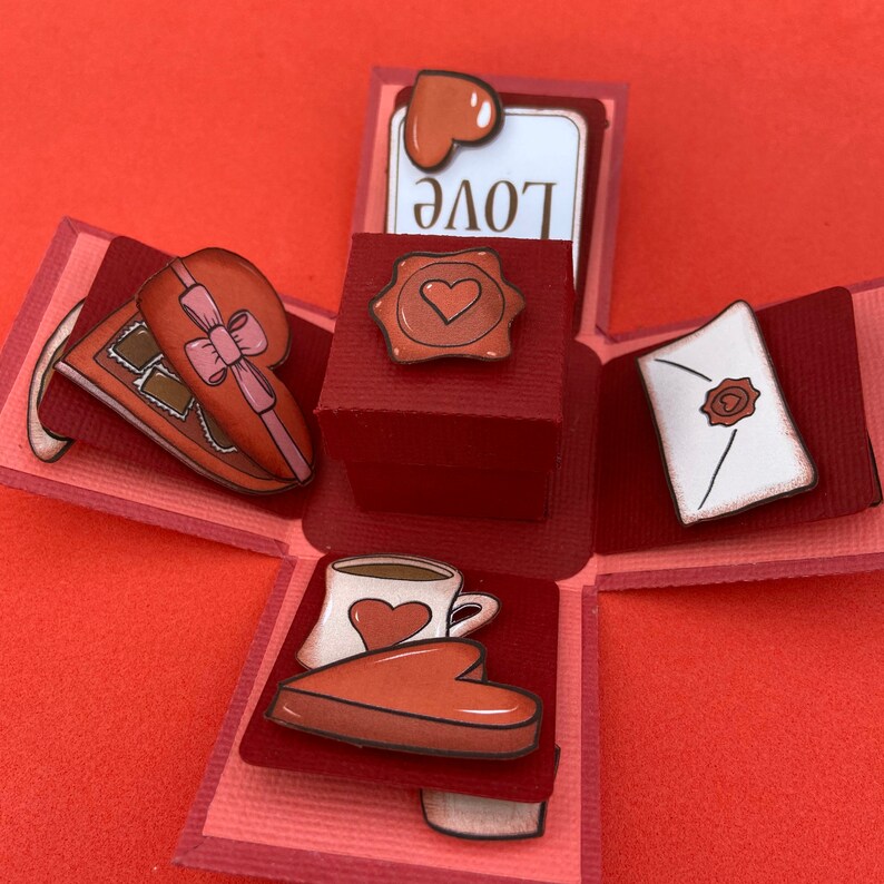 Valentine's Explosion Box - Template - Instant Download - Ready for ...