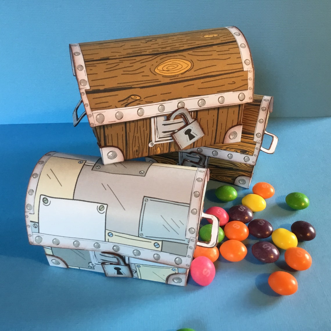Treasure Chest - Party Box Template - Ready for Manual Cutting and ...