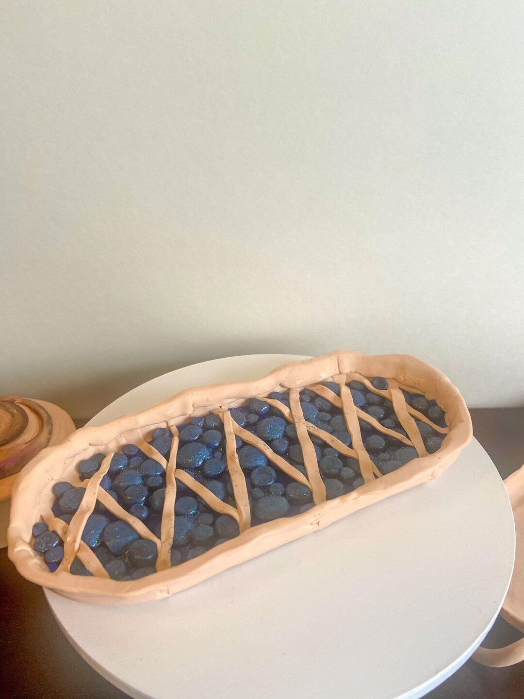 Blueberry Pie Trinket Tray/ Handmade Pastry Sculpture Dish/ Food Art ...