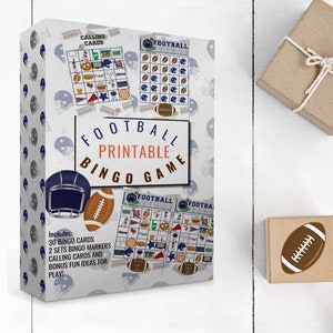 Football Bingo Game, Football Party Games for Kids, Football Party - Etsy