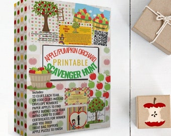 Apple Orchard Scavenger Hunt for Kids, Fall Treasure Hunt, Autumn Party ...
