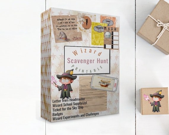 Wizard Scavenger Hunt, Wizard Treasure Hunt, Wizard Escape Room, Canva ...