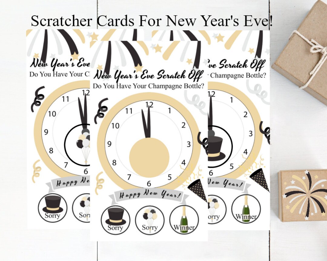 New Year's Eve Scratch off Game: Party Favors (PDF File) - Etsy