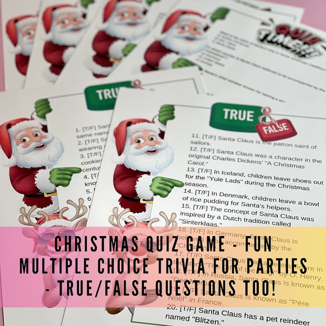 Trivia de Navidad Juego de Navidad imprimible, Actividad de Navidad ...