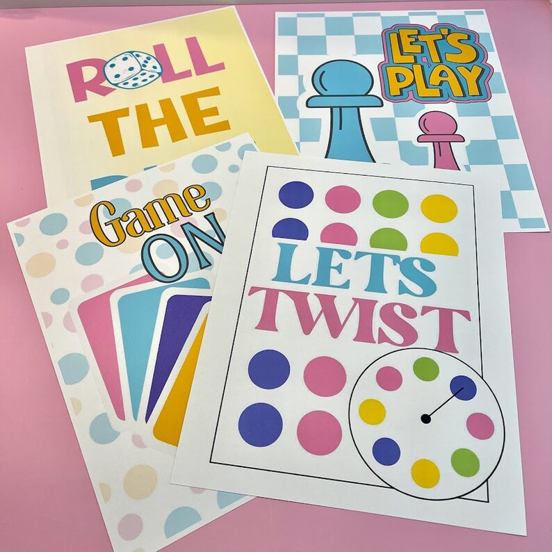 Game Night Party Decorations, Printable Game Night Bundle, Game Theme ...
