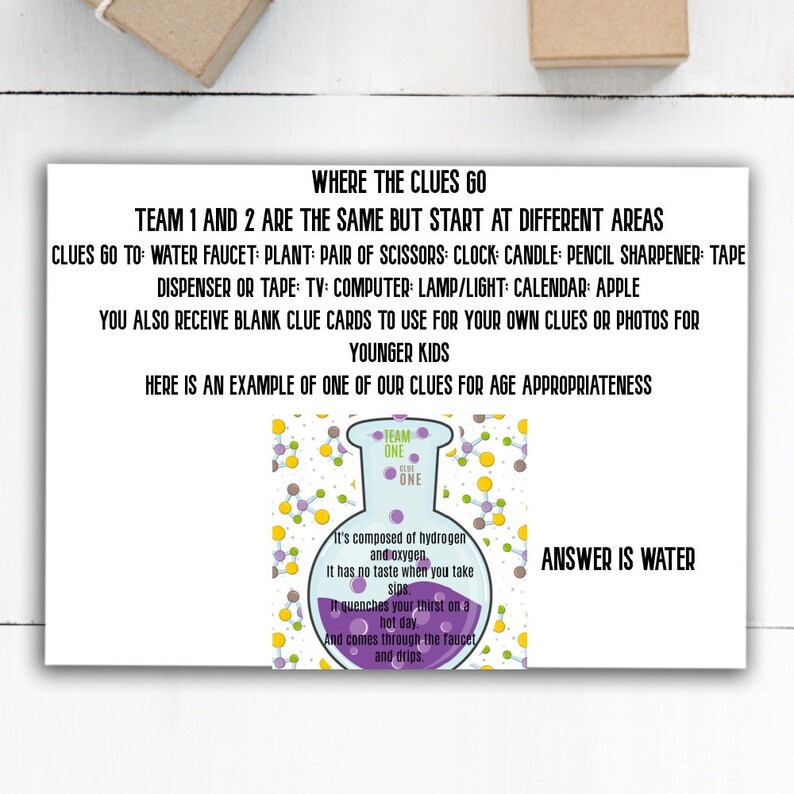 Science Party Games Science Scavenger Hunt Mad Scientist - Etsy