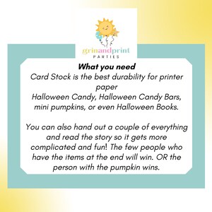 Printable Halloween Pass the Candy & Pumpkin Game, Left Right Game for ...