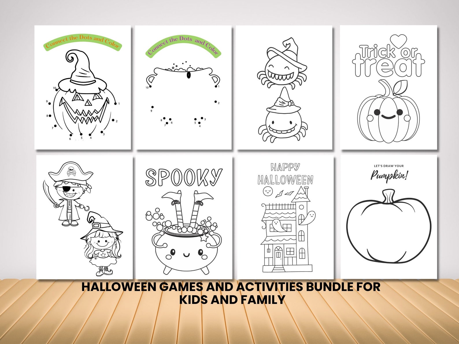 Halloween Printables for Kids, Halloween Games Bundle, Halloween Game ...
