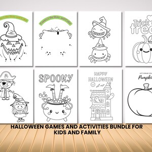 Halloween Printables for Kids, Halloween Games Bundle, Halloween Game ...