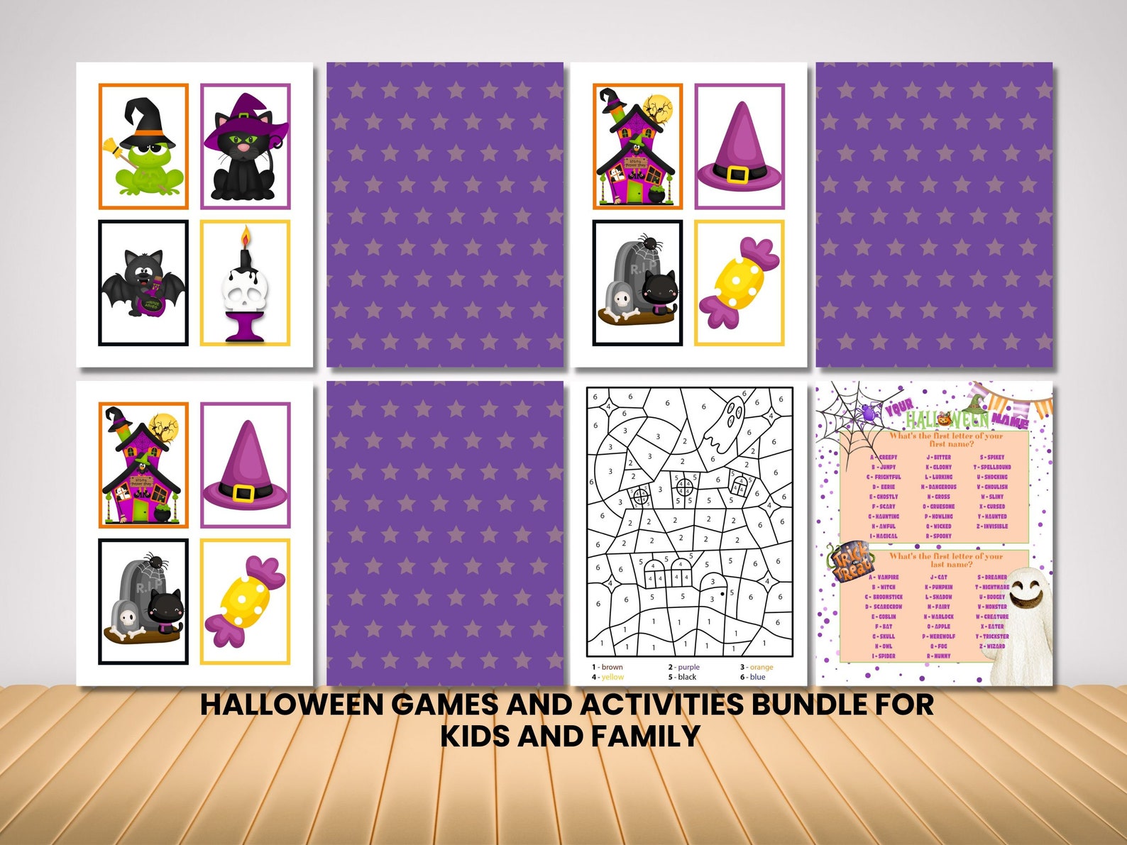 Halloween Printables for Kids, Halloween Games Bundle, Halloween Game ...