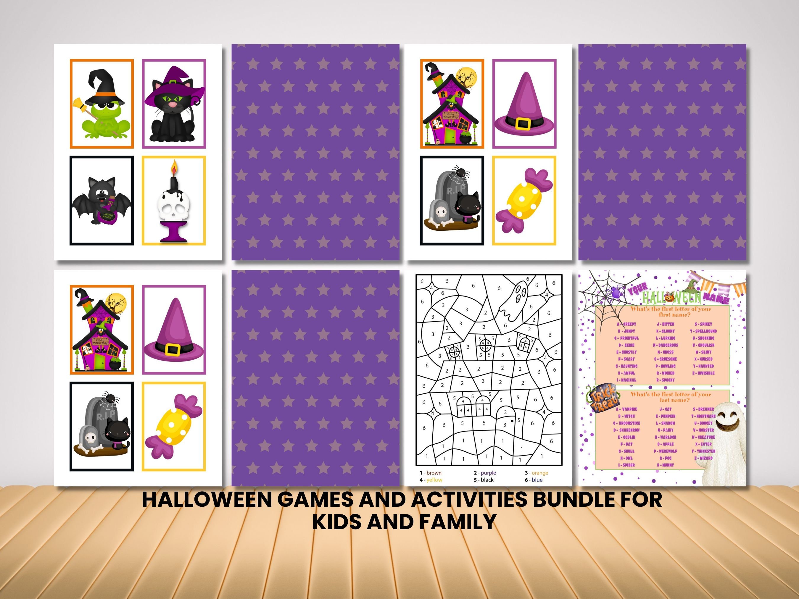 Halloween Printables for Kids, Halloween Games Bundle, Halloween Game ...