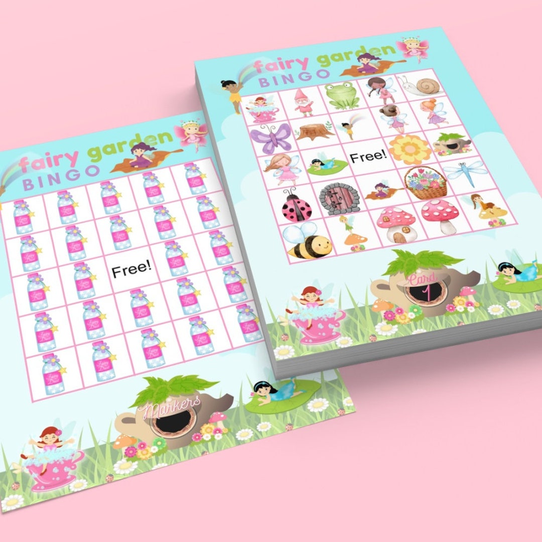Fairy Garden Bingo Game: Tea Party Activity (digital Download) - Etsy