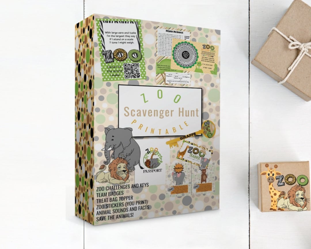 Zoo Scavenger Hunt, Zoo Passport, Safari Scavenger Hunt - Etsy
