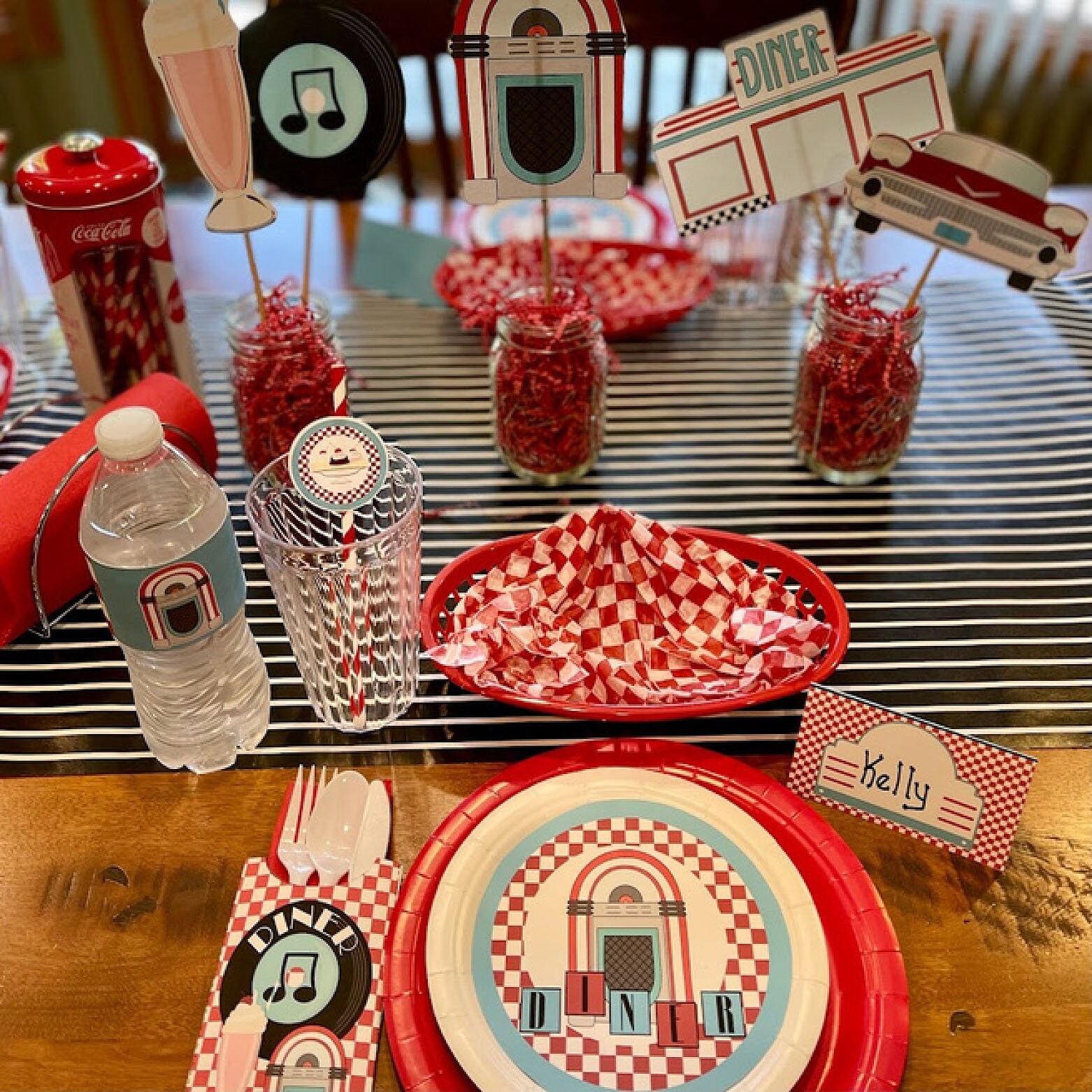 Retro Diner Party Kit, 50s Party Decorations, Retro Party Decorations ...