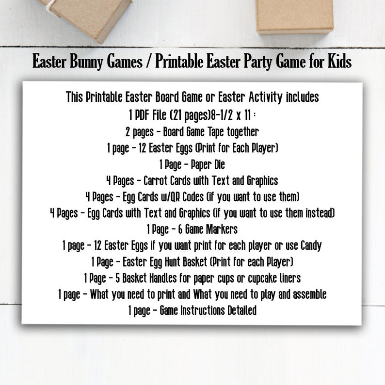 Printable Easter Board Game, Printable Easter Party Game for Kids ...