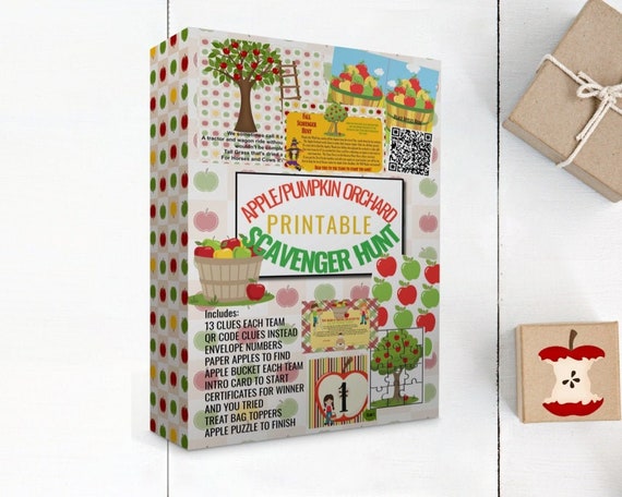 Apple Scavenger Hunt, Apple Orchard Games, Printable Fall Treasure Hunt ...