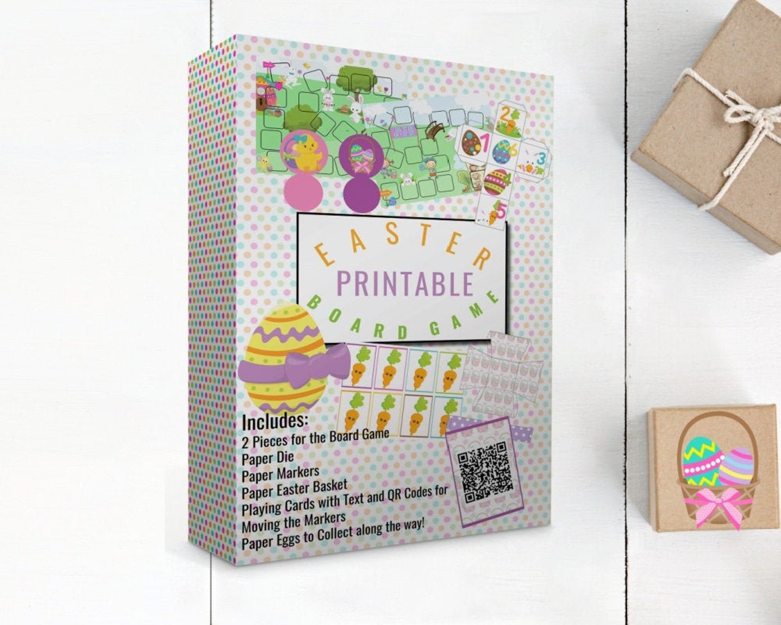 Printable Easter Board Game, Printable Easter Party Game for Kids ...