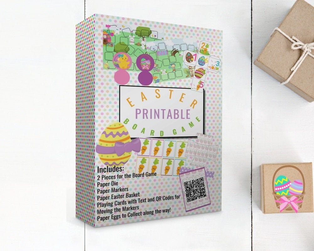 Printable Easter Board Game, Printable Easter Party Game for Kids ...