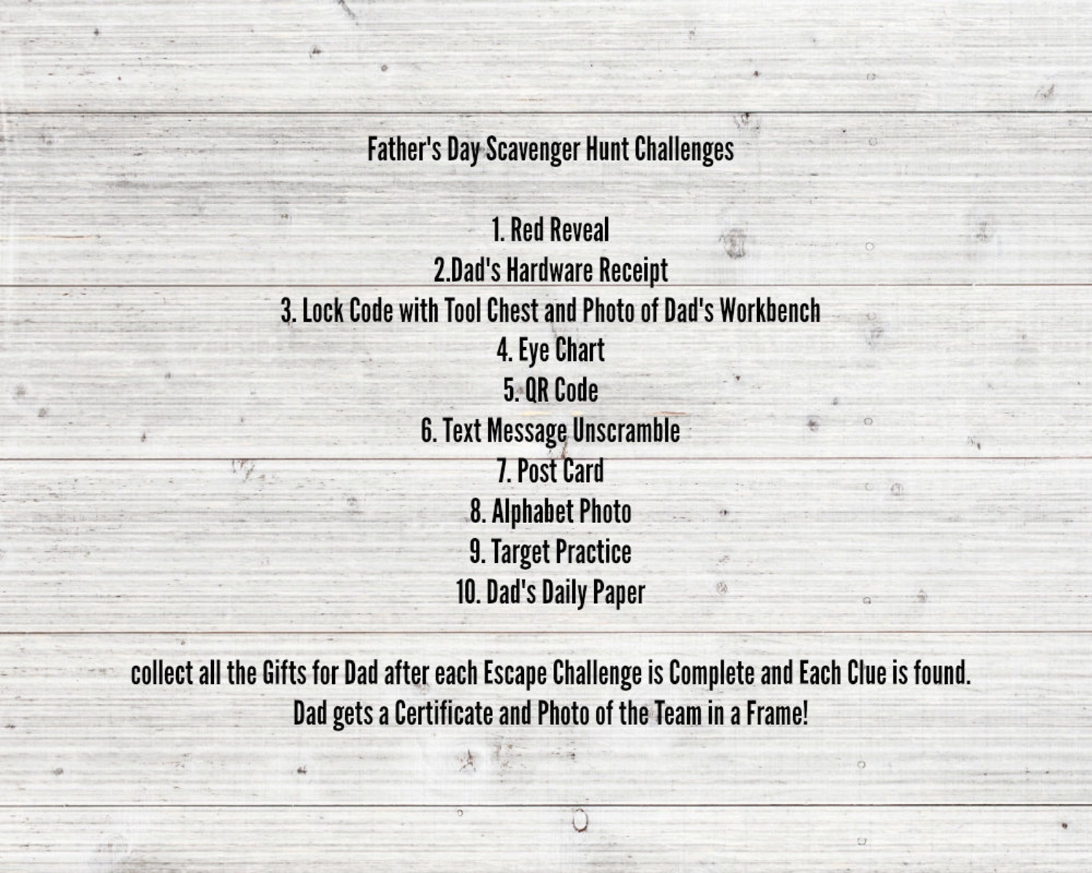 Fathers Day Scavenger Hunt, Scavenger Hunt Clues for Dad, Fathers Day ...