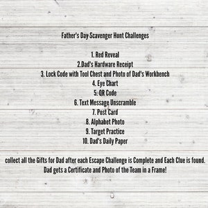 Fathers Day Scavenger Hunt, Scavenger Hunt Clues for Dad, Fathers Day ...