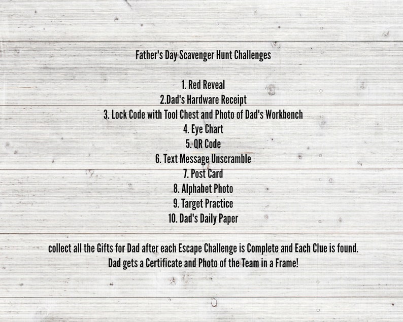 Fathers Day Scavenger Hunt, Scavenger Hunt Clues for Dad, Fathers Day ...