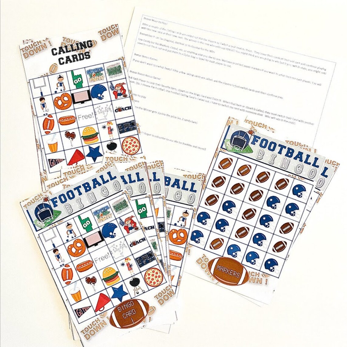 Football Bingo Game, Football Party Games for Kids, Football Party - Etsy