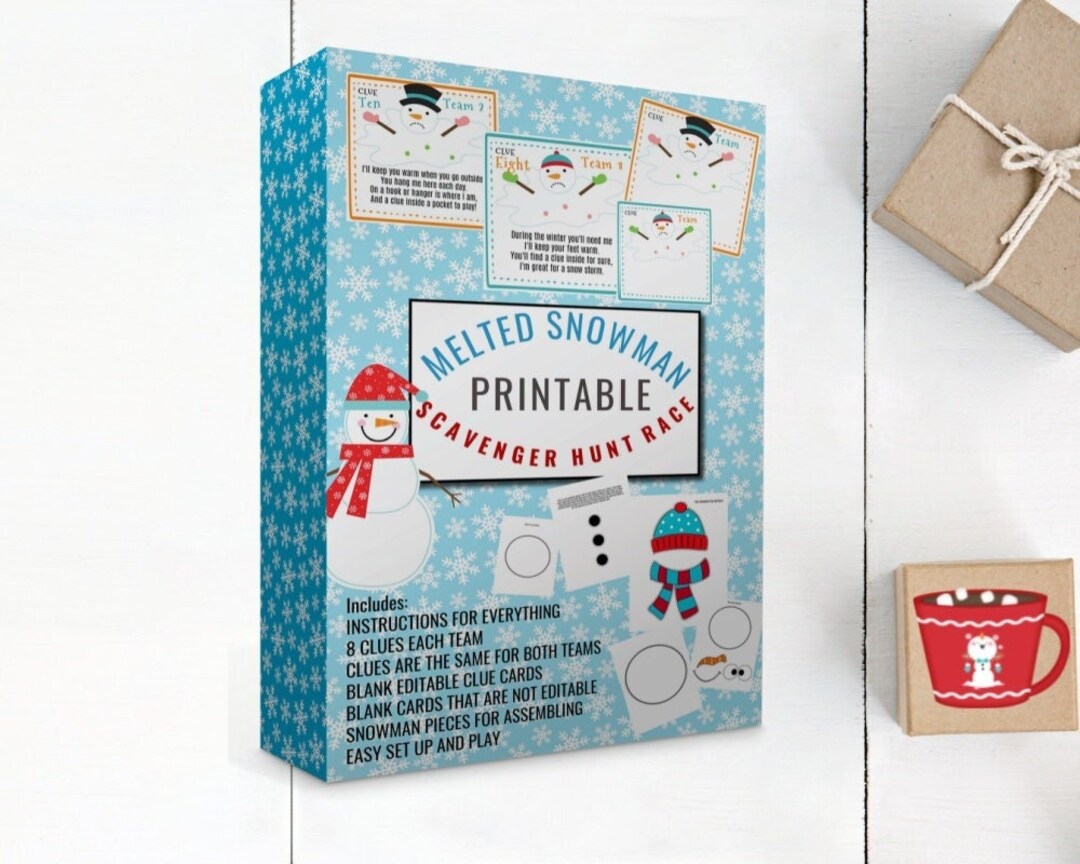 Winter Scavenger Hunt for Kids, Winter Activity for Kids, Winter Games ...