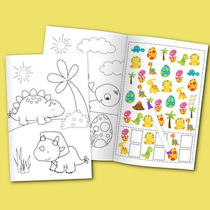 Dinosaur Activity Book, Dinosaur Birthday Party Favor, Dinosaur ...