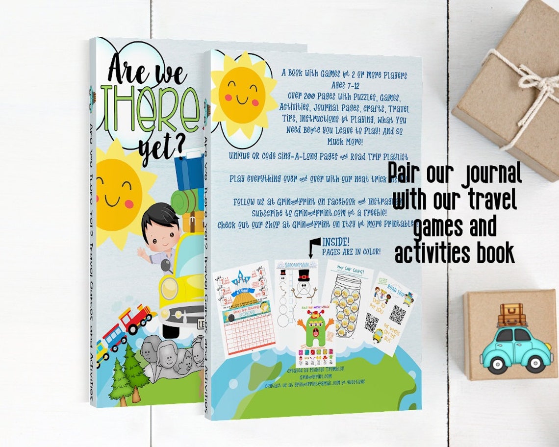 Kids Travel Journal Road Trip Activity for Kids Vacation - Etsy