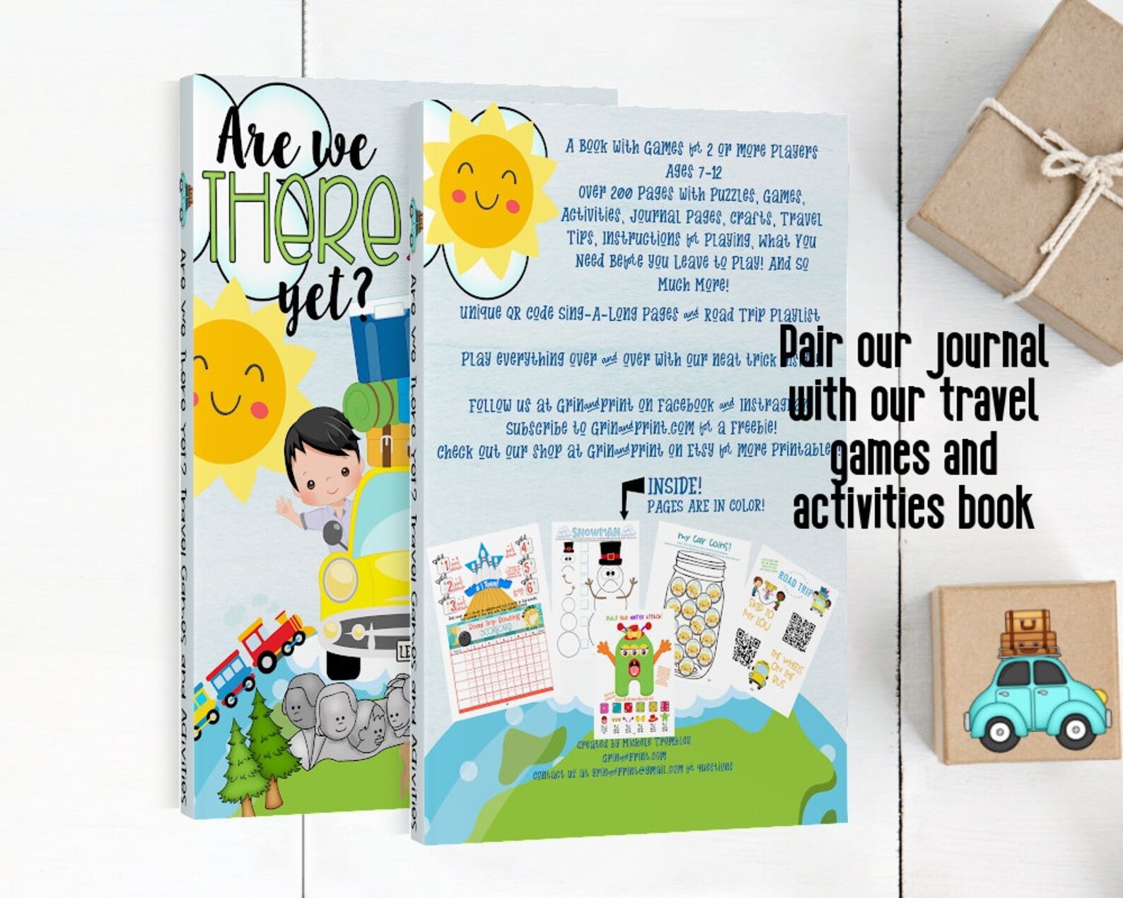 Kids Travel Journal Road Trip Activity for Kids Vacation - Etsy