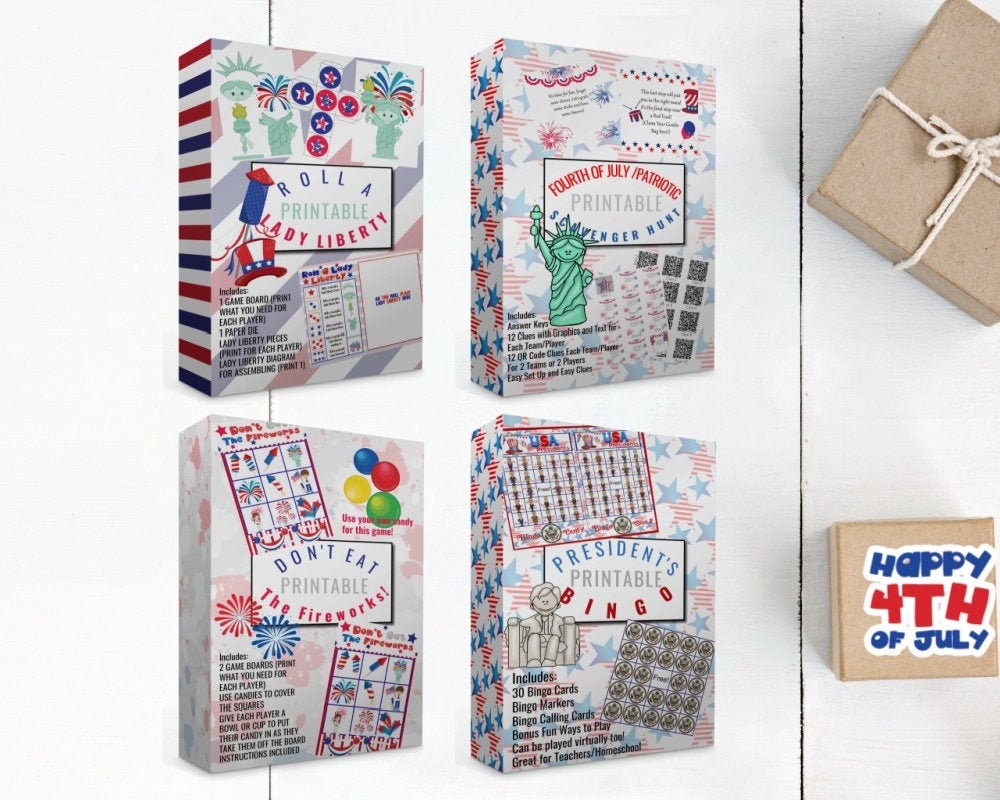 Fourth of July Games and Activities Bundle, Fourth of July Games ...