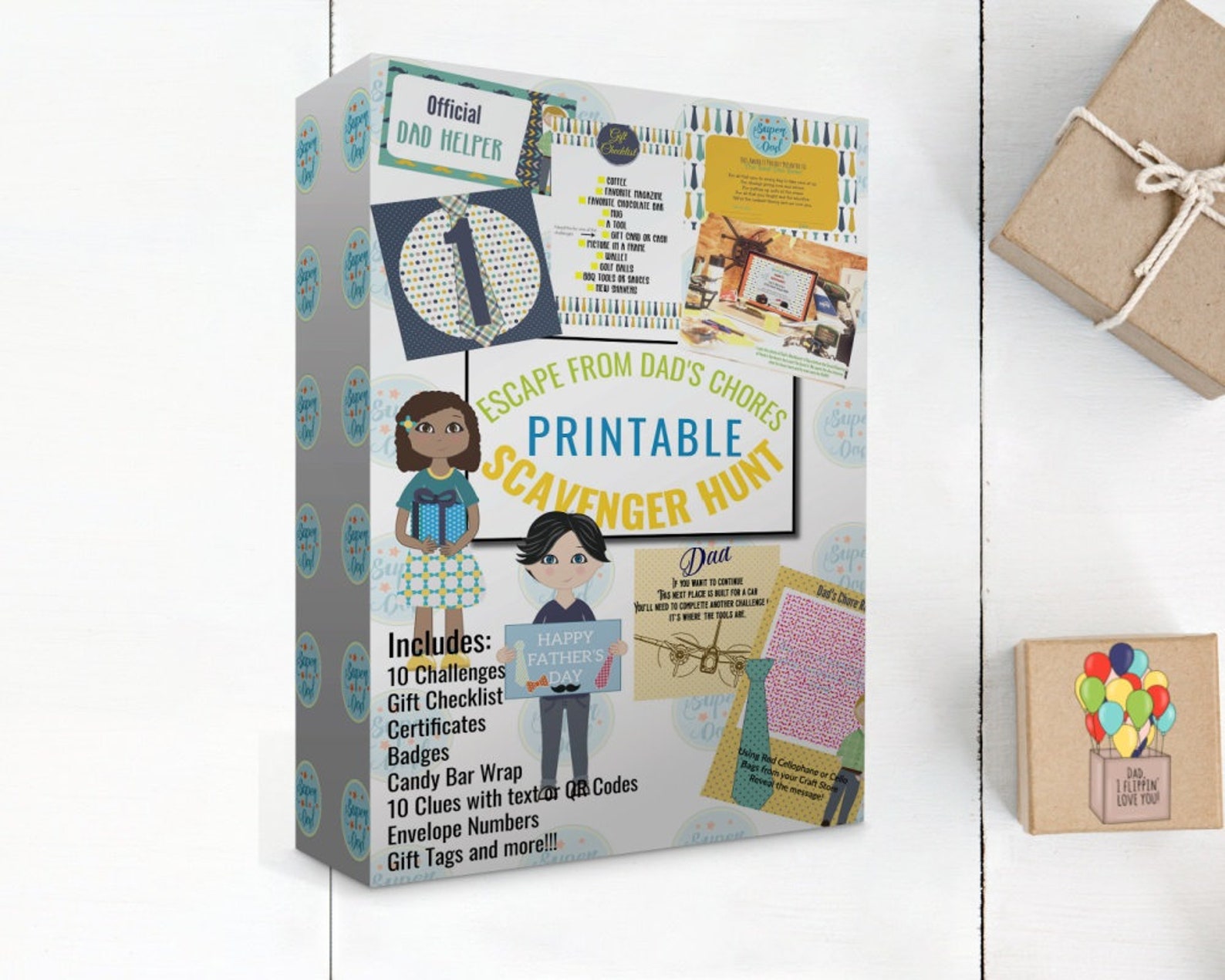 Fathers Day Scavenger Hunt, Scavenger Hunt Clues for Dad, Fathers Day ...