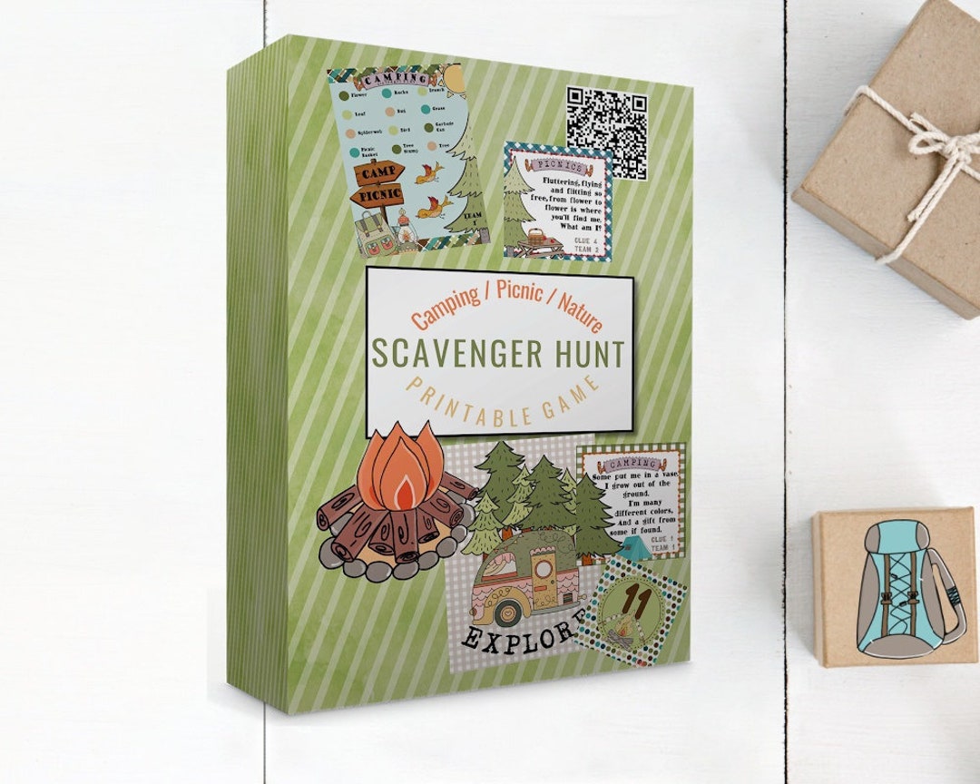 Outdoor Camping Scavenger Hunt for Kids, Printable Camping Games ...