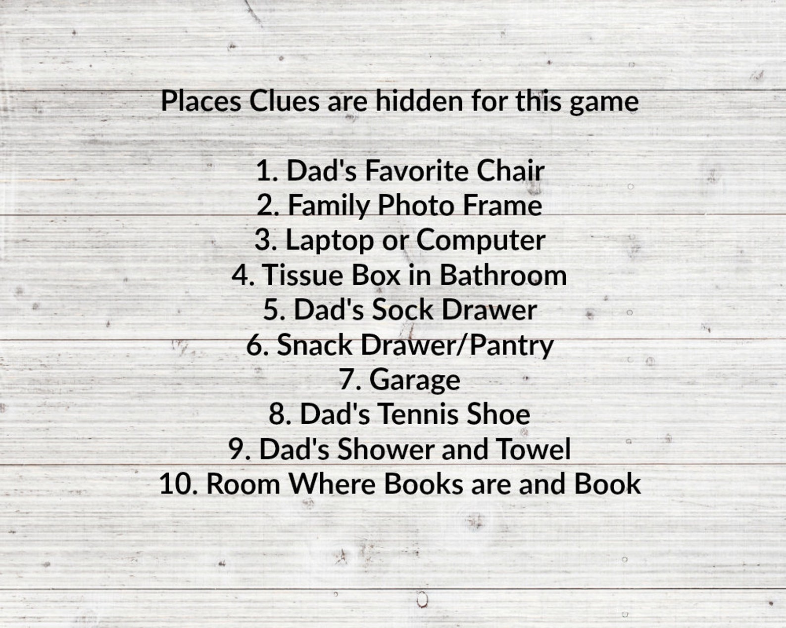 Fathers Day Scavenger Hunt, Scavenger Hunt Clues for Dad, Fathers Day ...