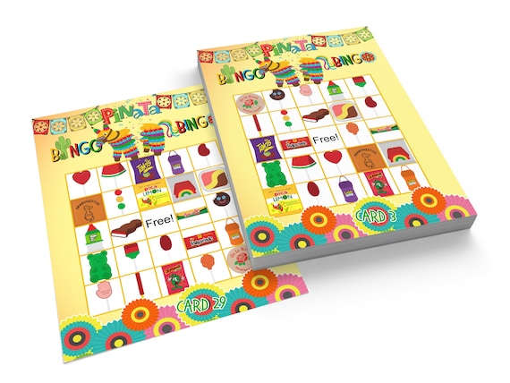 Cinco de Mayo Piñata Candy Bingo Game, Fiesta Bingo Cards, Mexican ...