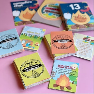 Campfire Storytelling Game, Printable Campfire Game Set, Camping-themed ...