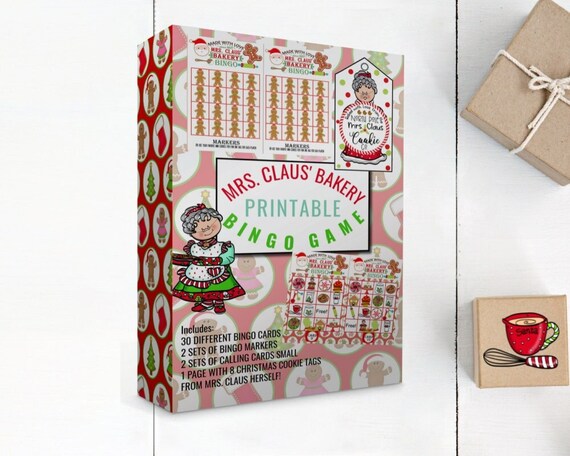 Printable Christmas Bingo For Kids, Christmas Cookie Game, Cookie Swap ...